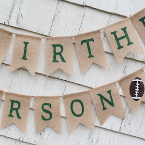 Football First Birthday Banner, Football Banner, Football 1st Birthday ...