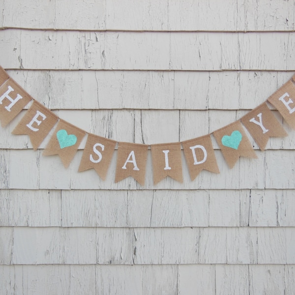 She Said Yes Banner - Etsy