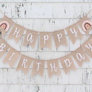 Boho Rainbow Birthday Party Decorations, Muted Rainbow Party Decor ...