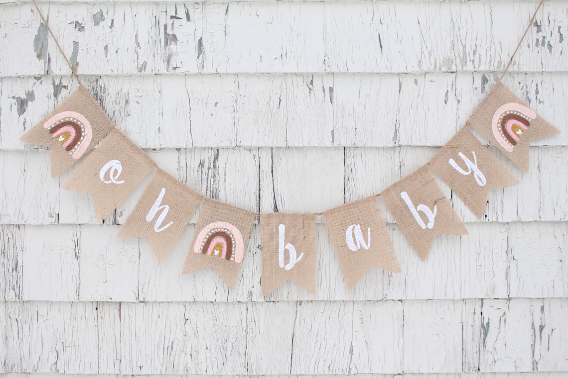 Rainbow Baby Shower Boho Rainbow Baby Banner Boho Shower - Etsy