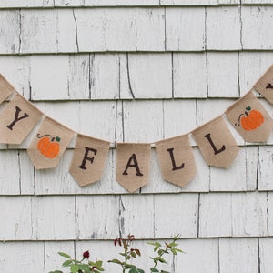 Happy Fall Y'all Burlap Banner, Happy Fall Yall Bunting, Happy Fall Y ...