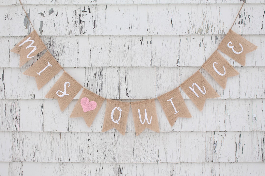 Mis Quince Custom Banner, Quinceañera Decorations, Custom Quinceanera ...