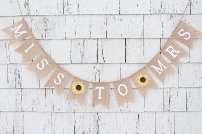 Bride to Be Banner, Bride to Be Bunting Garland, Engagement, Sunflower ...