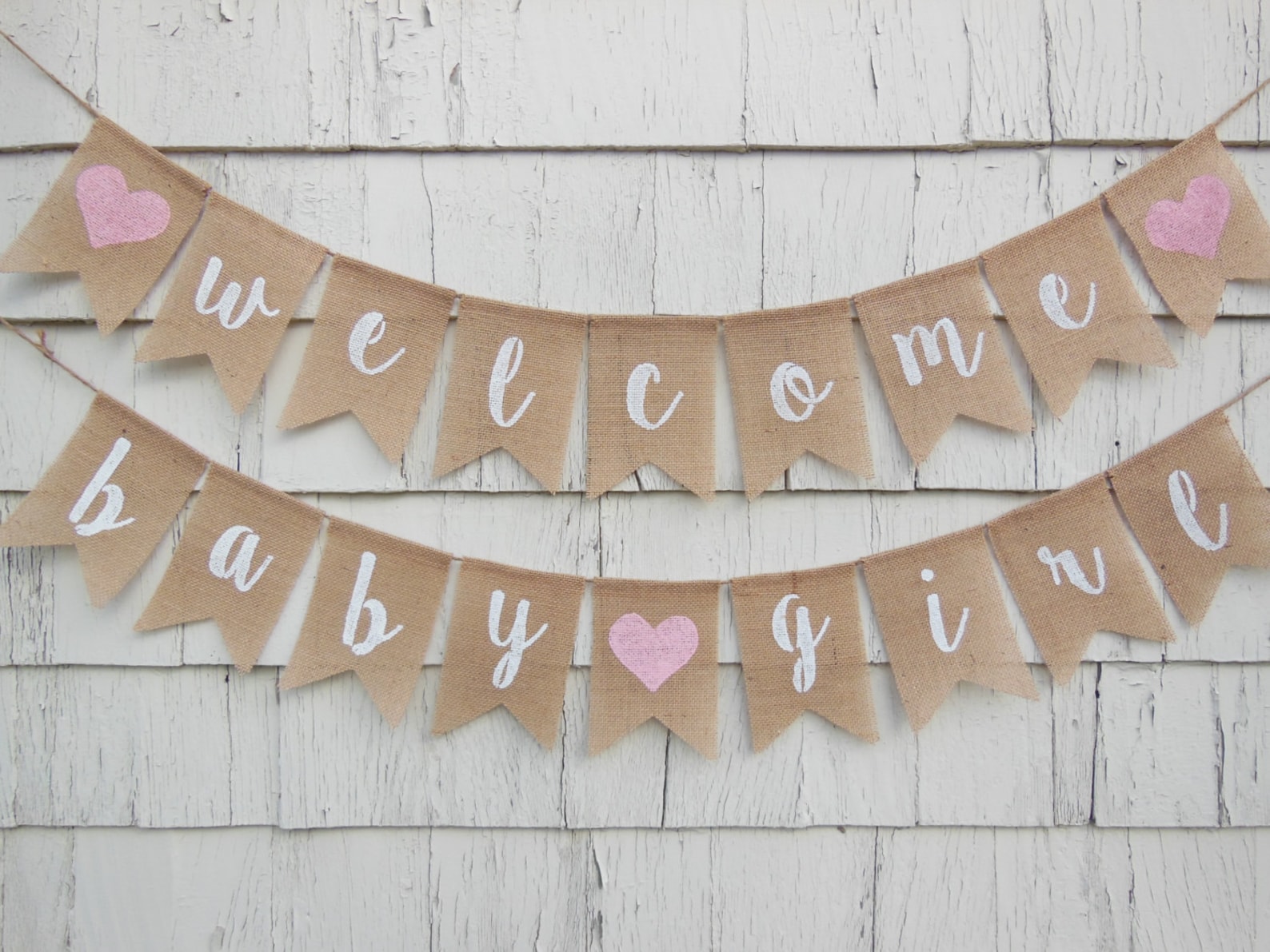 Welcome Baby Girl Banner Baby Girl Shower Decorations Baby - Etsy