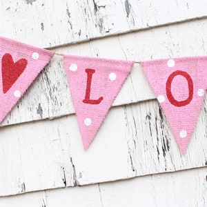 Valentines Day Decorations, Valentines Banner, Valentines Burlap ...
