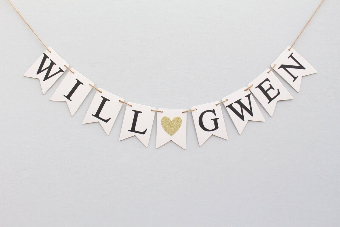 Custom Name Banner Personalized Couples Name Banner Wedding - Etsy