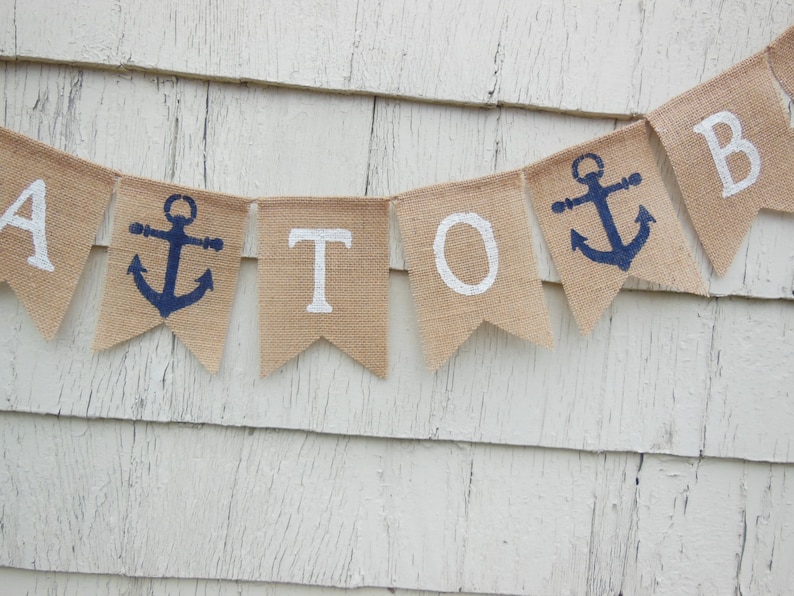 Nautical Baby Shower Banner, Mama to Be Banner, Nautical Baby Banner ...