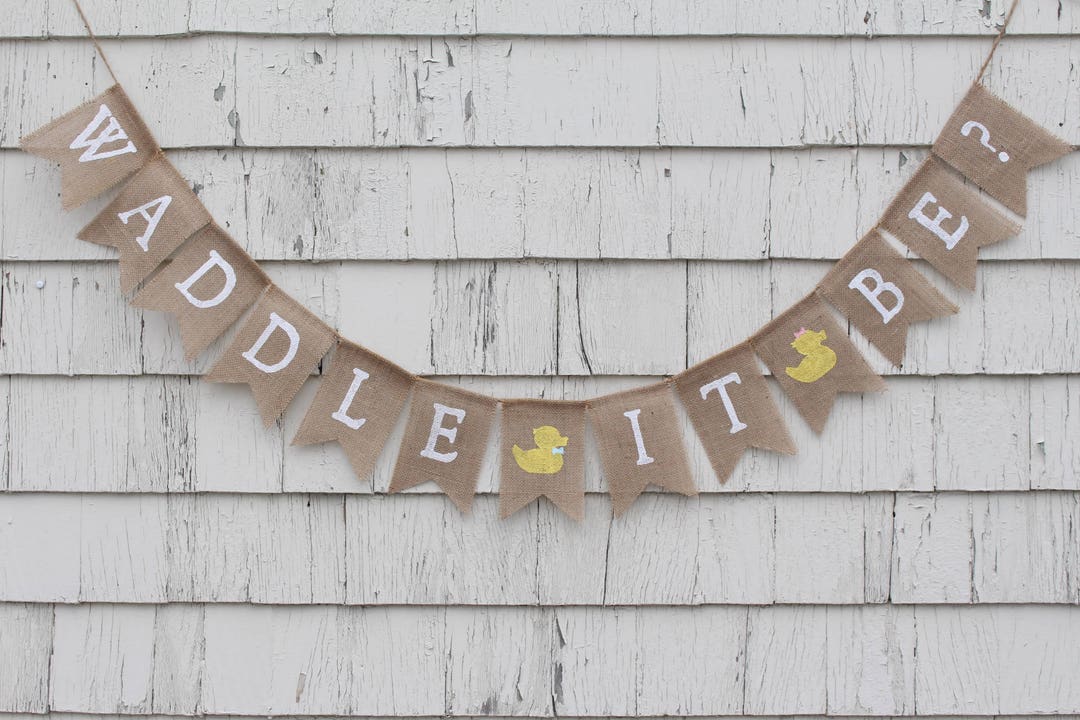 Waddle It Be Banner, Gender Reveal Party Shower Decor, Baby Shower ...