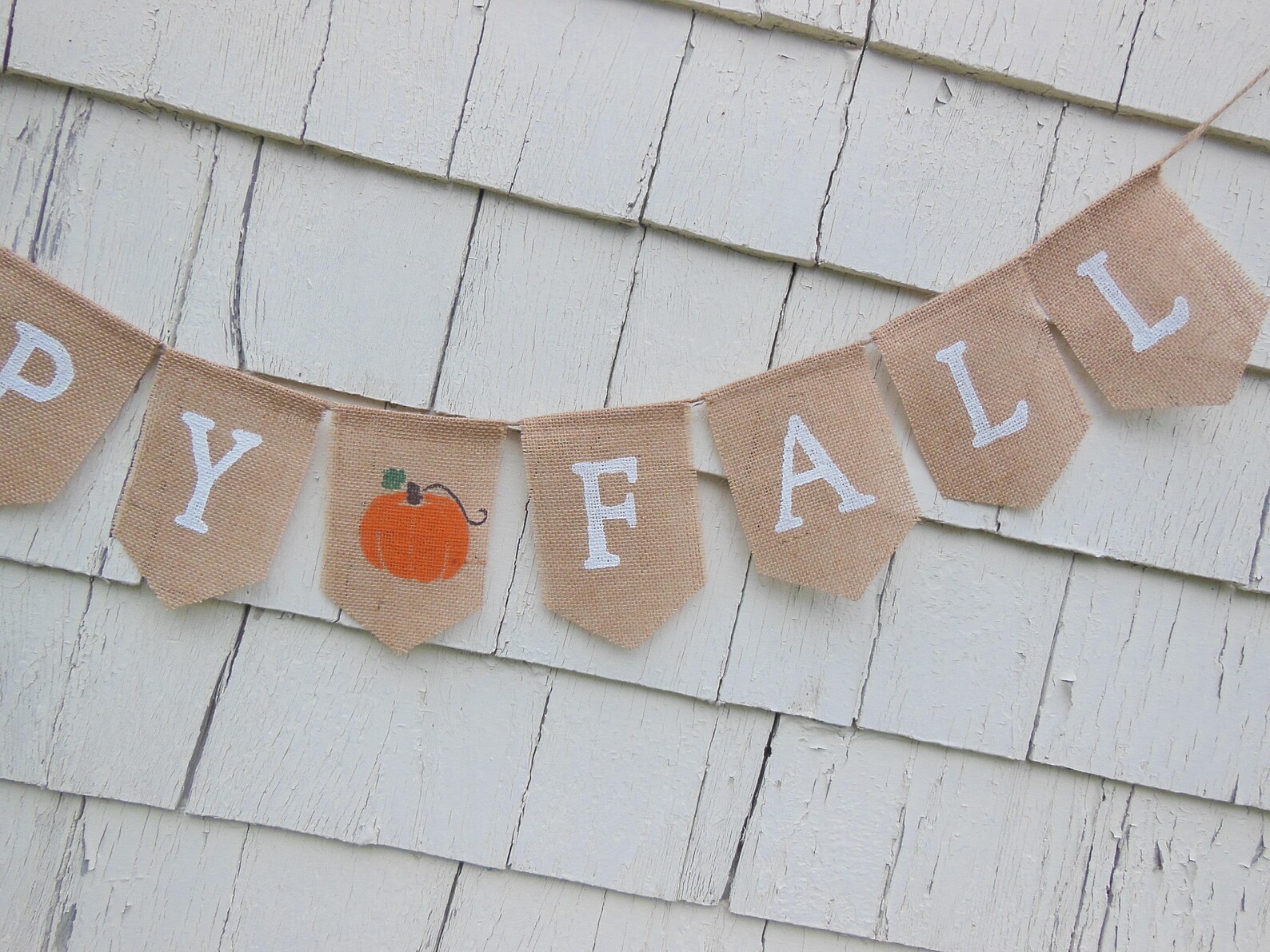 Happy Fall Burlap Banner Fall Bunting Fall Garland Happy - Etsy