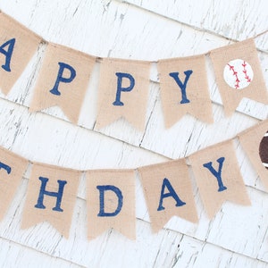 Sports Birthday Banner, Custom Personalized Birthday Banner, 1st First ...