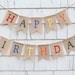 Happy Birthday Burlap Banner Happy Birthday Bunting Happy - Etsy