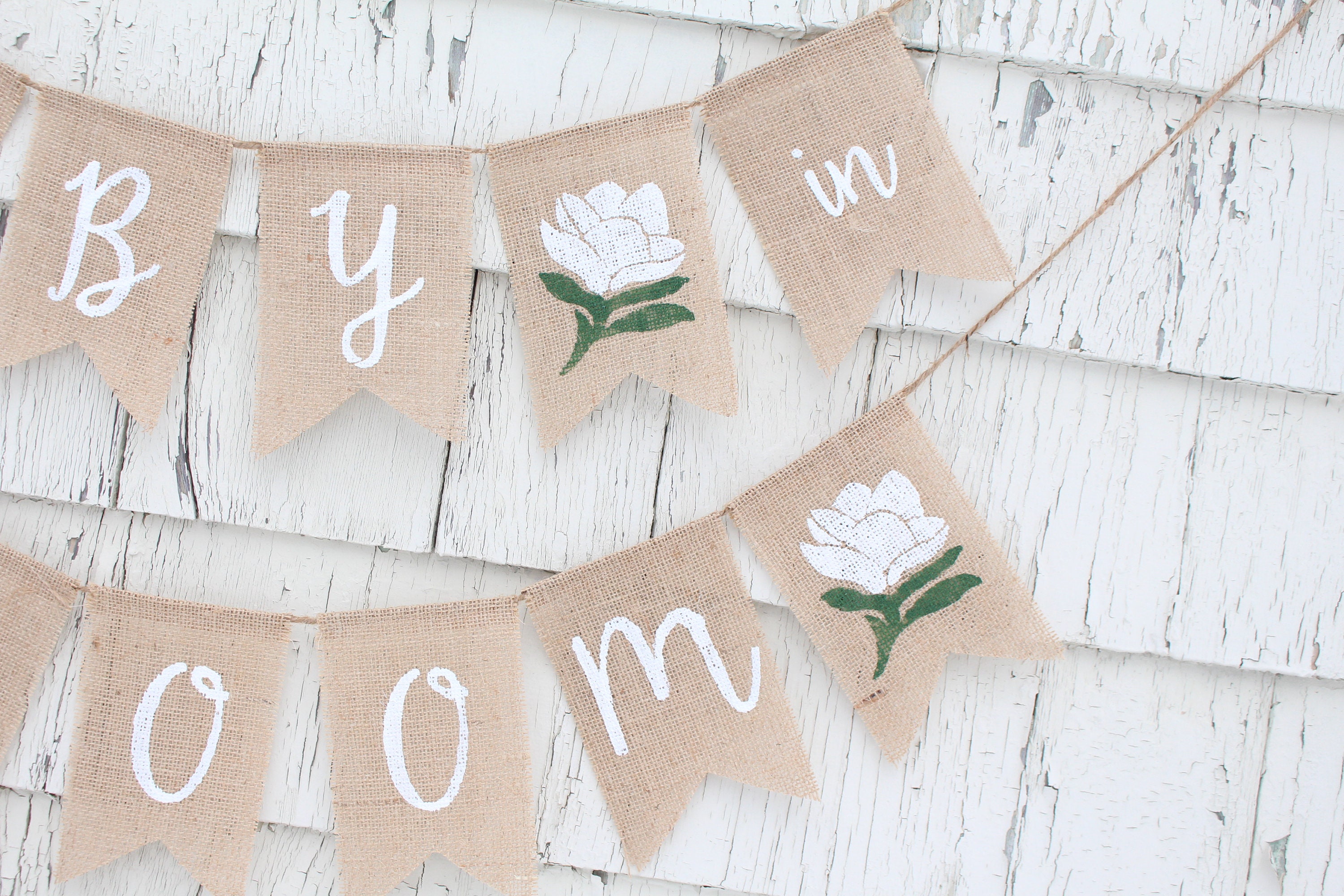 Baby in Bloom Banner Flower Baby Shower Decorations Greenery - Etsy