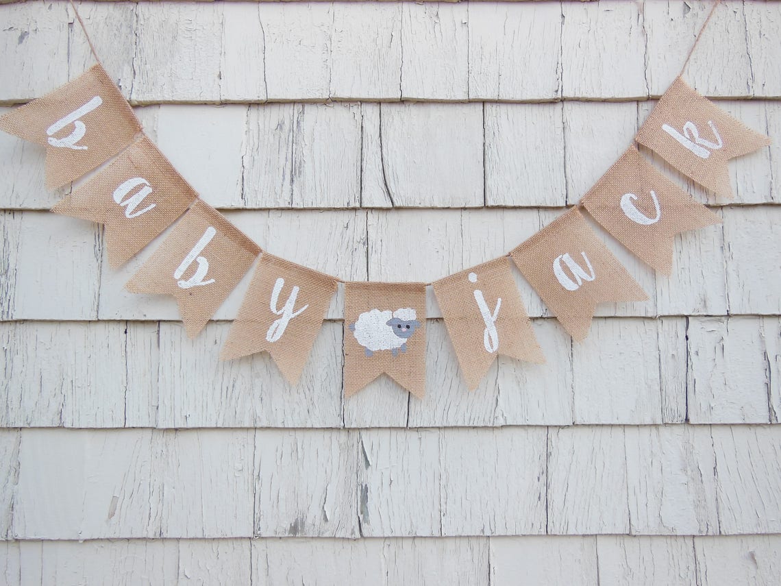 Lamb Baby Shower, Lamb Baby Shower Banner, Lamb Shower Decorations ...