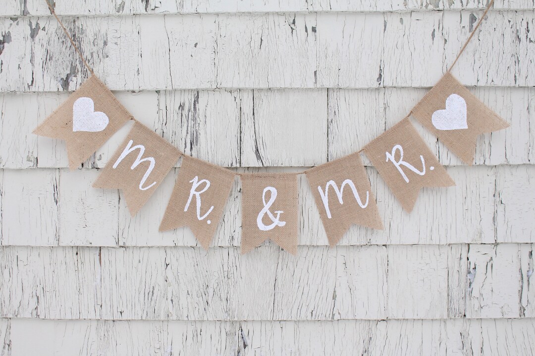 Mr and Mr Banner, Custom Mr and Mr Sign, Wedding Reception Decorations ...