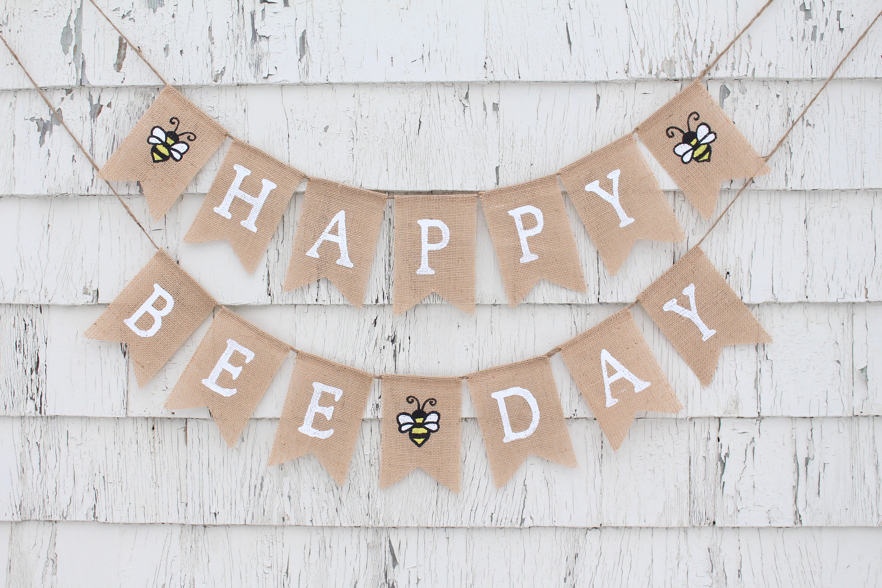 Happy Bee Day Banner, Bee Birthday Party, Bumble Bee Party Decor, Bee ...