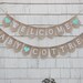 Aqua Baby Shower Decor Welcome Baby Banner Gender Neutral - Etsy