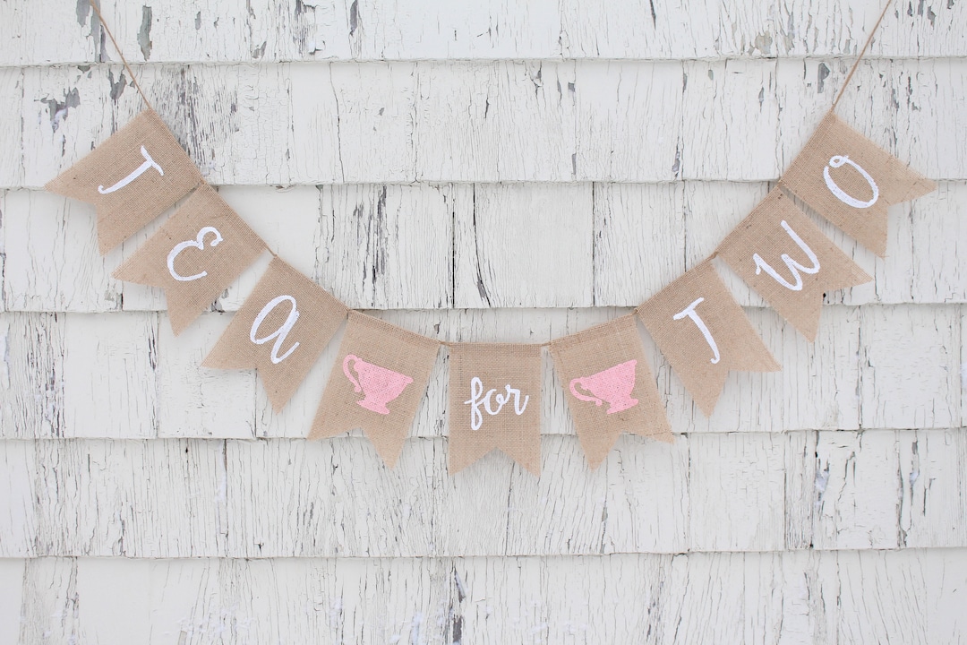 Tea for Two Banner, Tea Party Birthday, Second Birthday, Tea Party ...