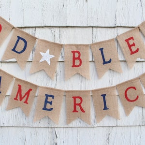 God Bless America Banner, American Flag Banner, Patriotic Banner ...