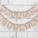 Happy Birthday Burlap Banner, Happy Birthday Bunting, Happy Birthday ...
