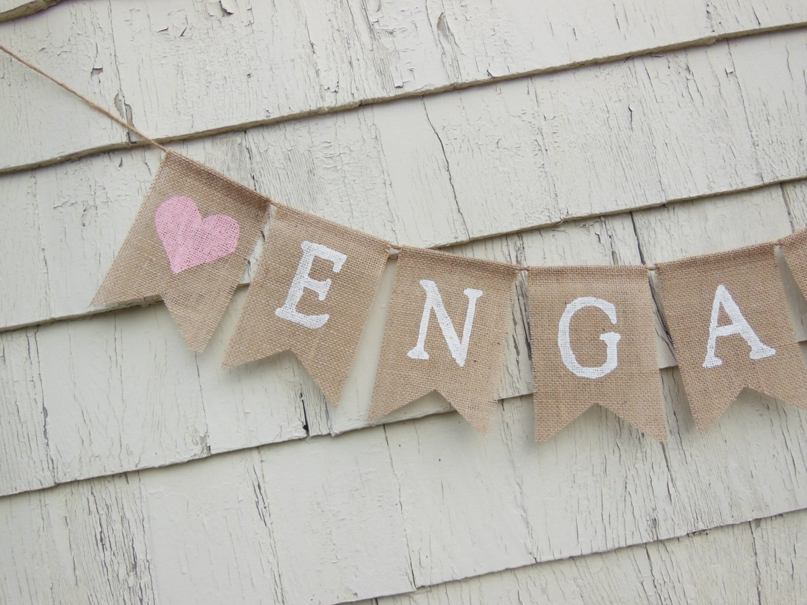 Engaged Banner Engaged Bunting Engagement Burlap Banner - Etsy