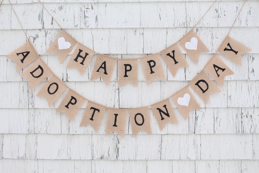 Happy Adoption Day Banner, Adoption Banner, Gotcha Day Decorations ...