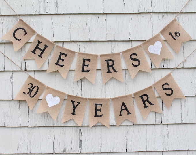 30th Anniversary Banner, Happy 30th Anniversary Banner, Happy 30th ...