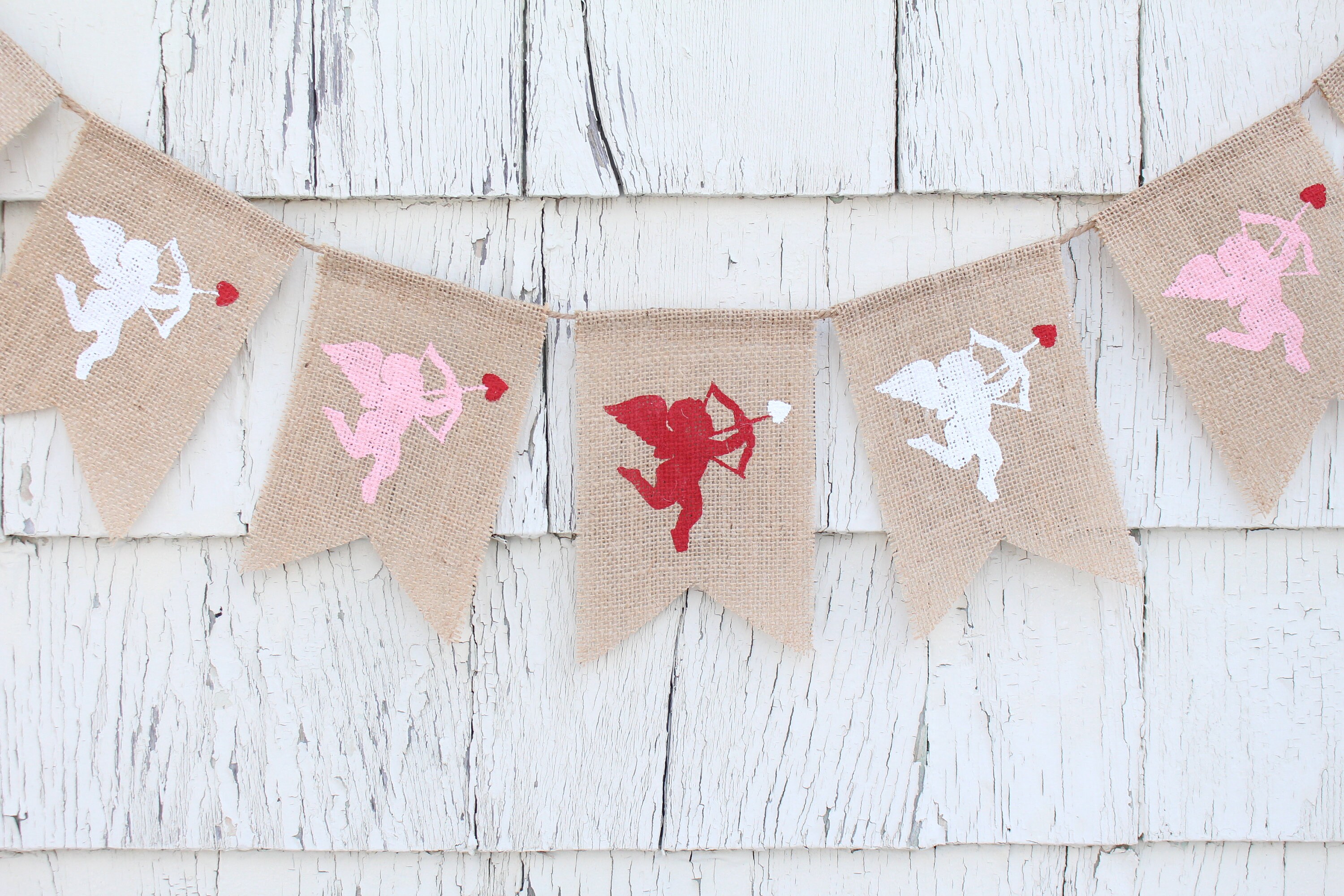Cupid Decoration, Cupid Burlap Banner, Rustic Valentines Day ...