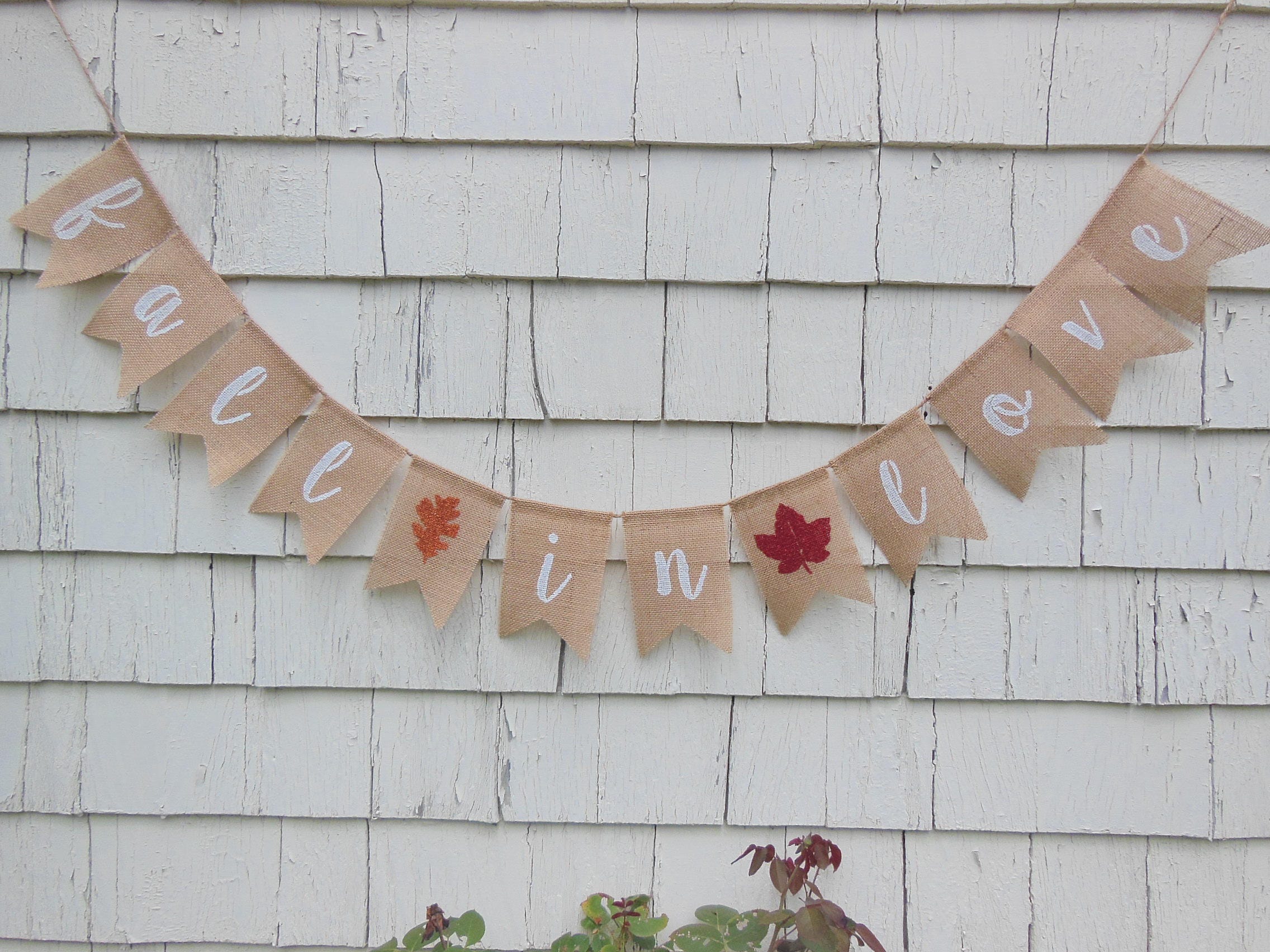 Fall in Love Burlap Banner, Fall in Love Bunting, Burlap Garland, Fall ...