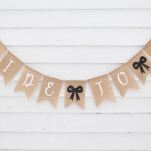 Bride to Be Banner, Coquette Bridal Shower, Black Bow Decorations ...