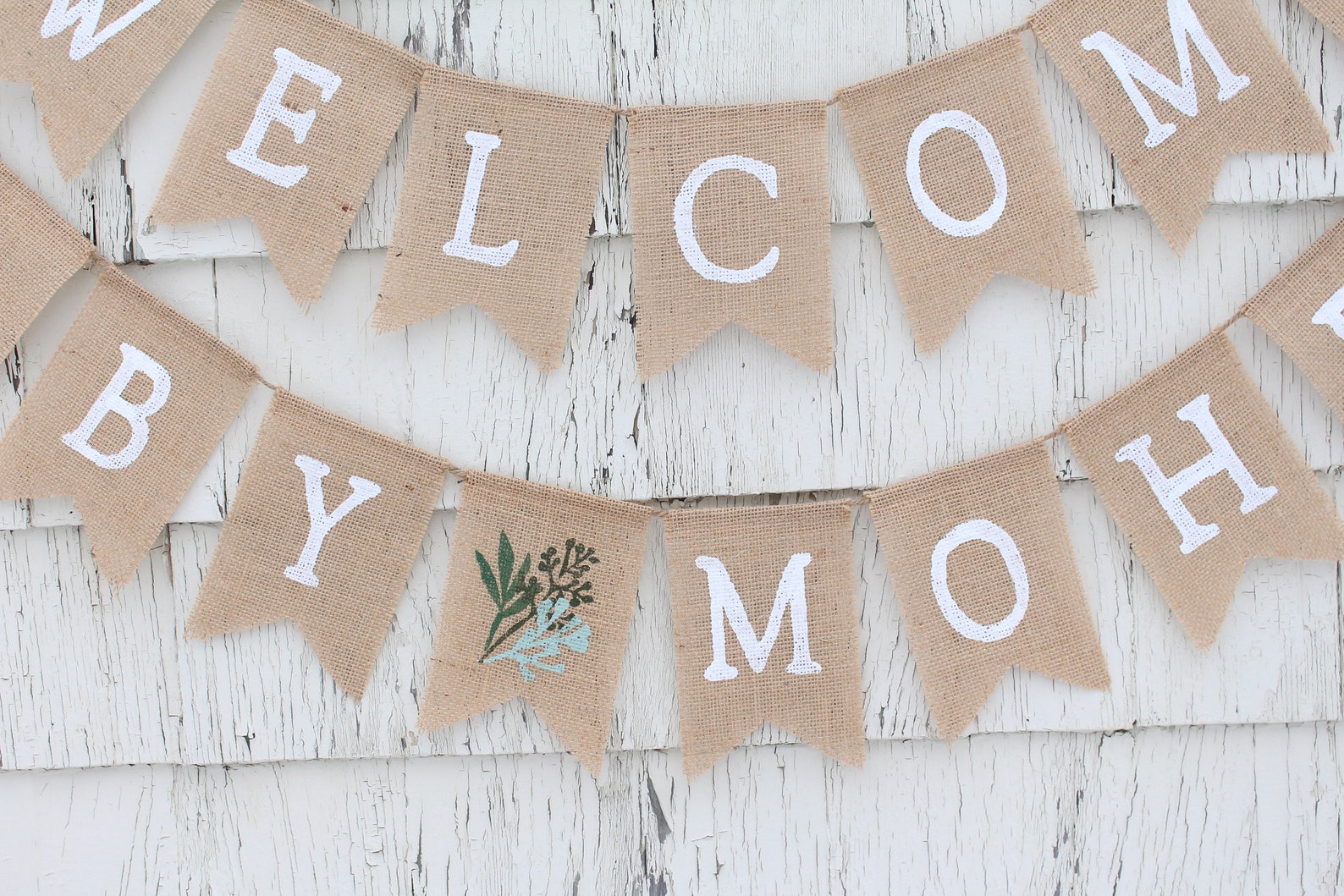 Greenery Baby Shower Decorations, Greenery Shower Banner, Baby Shower ...