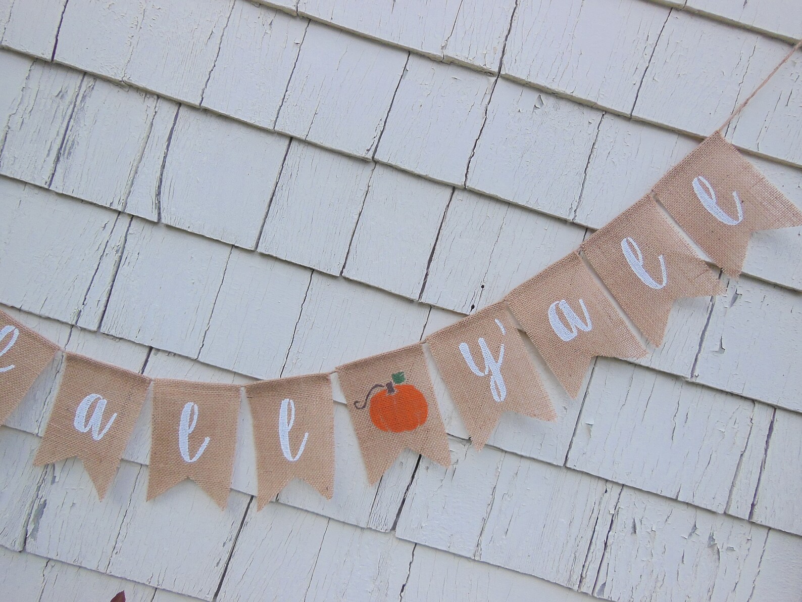 Happy Fall Y'all Burlap Banner Happy Fall Yall Bunting - Etsy