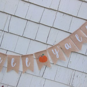 Happy Fall Y'all Burlap Banner, Happy Fall Yall Bunting, Happy Fall Y ...