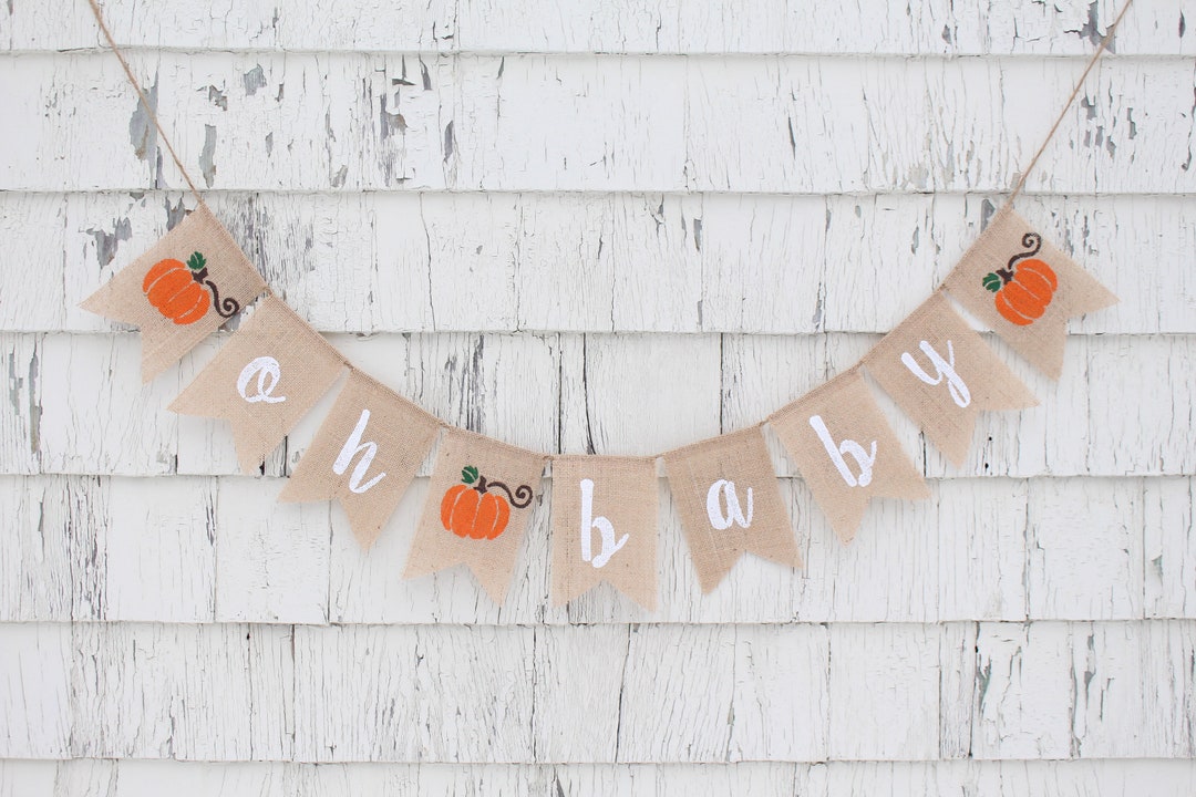 Pumpkin Baby Shower Banner, Pumpkin Shower Decorations, Baby Shower ...
