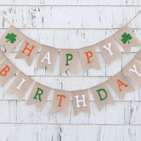 Irish Happy Birthday Banner - Etsy