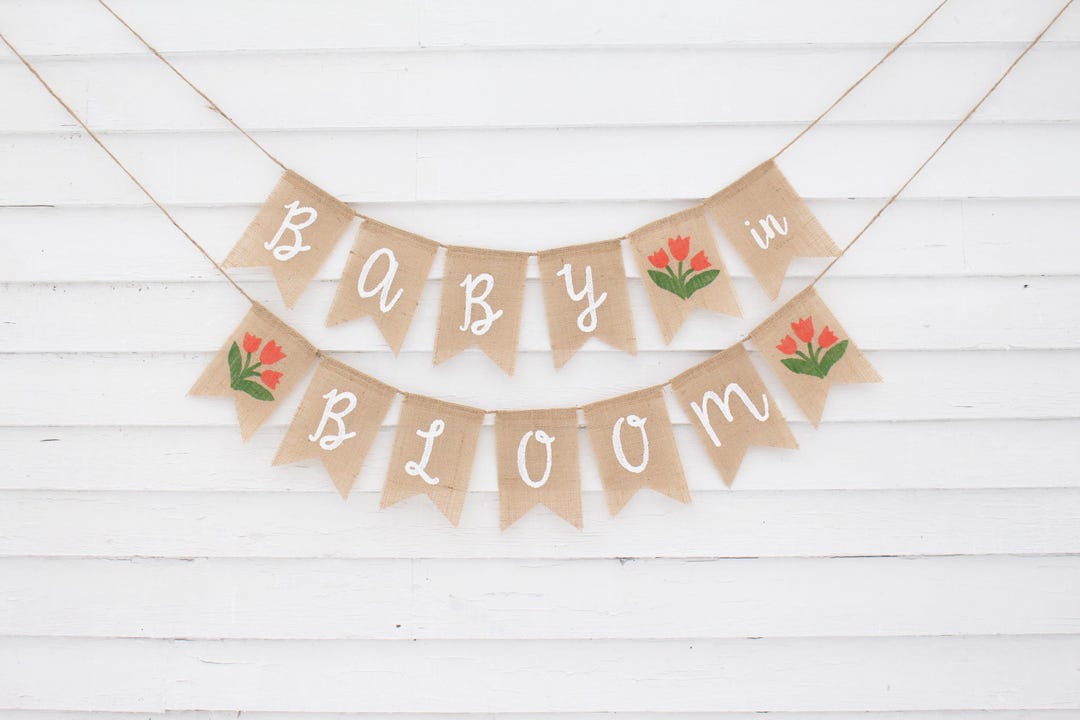 Tulip Baby Shower, Baby in Bloom Banner, Flower Floral Shower ...