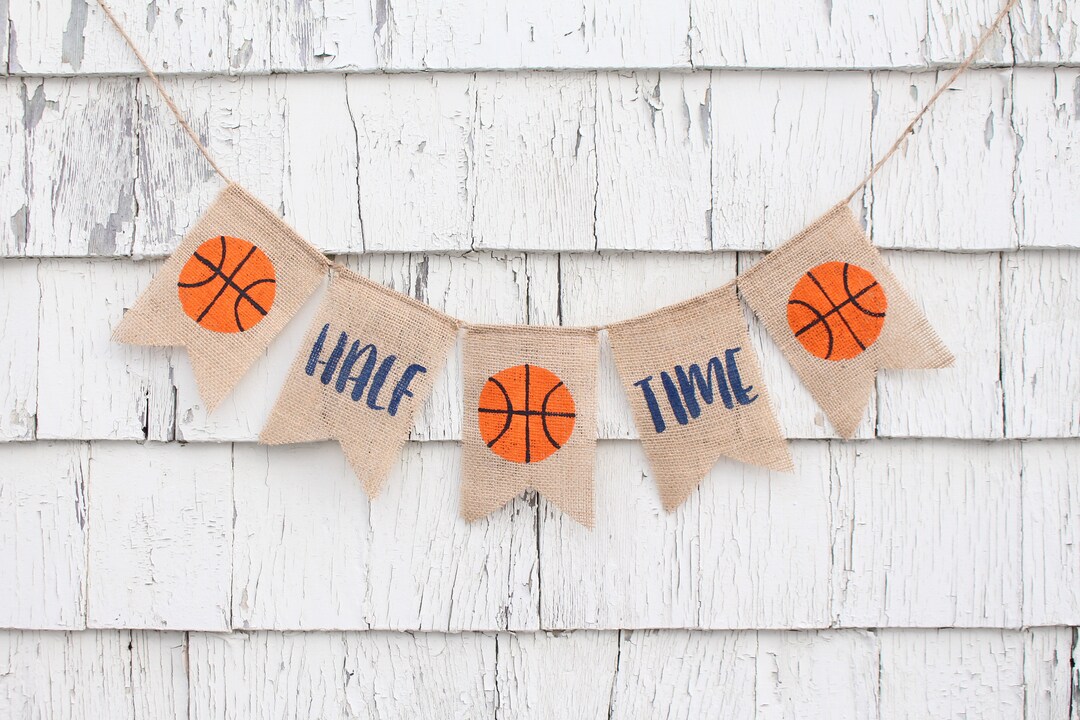Half Time Banner, Basketball Half Birthday Banner, Its My 1/2 Birthday ...