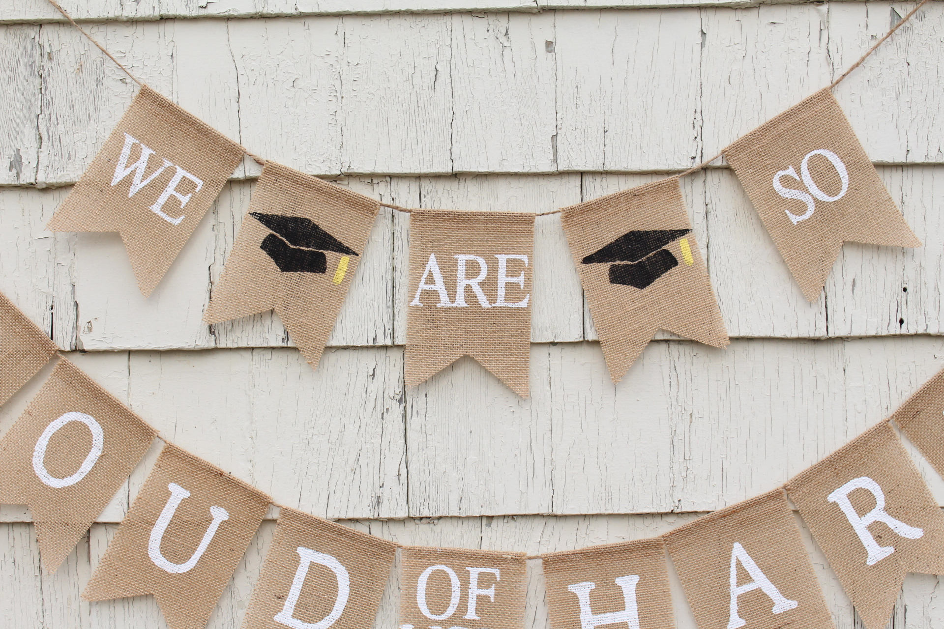 We Are so Proud of You Banner Graduation Burlap Banner Class - Etsy