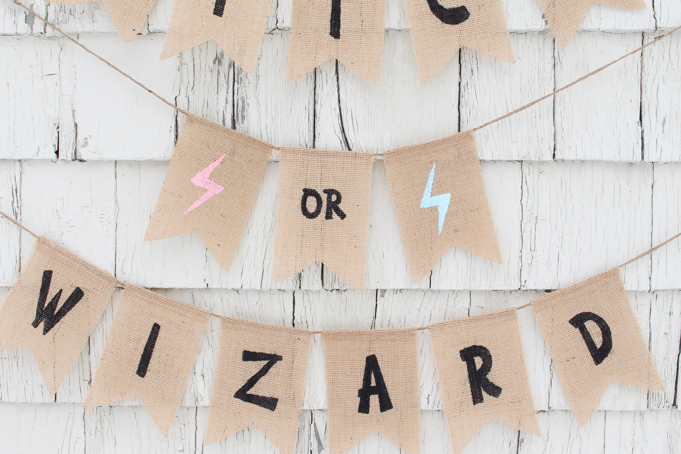 Witch or Wizard Gender Reveal Witch or Wizard Banner Gender | Etsy