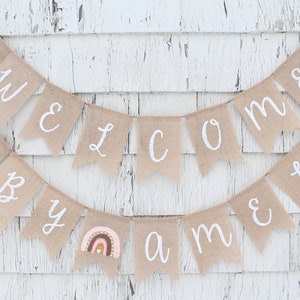 Boho Rainbow Baby Shower, Rainbow Shower Decorations, Custom Welcome ...