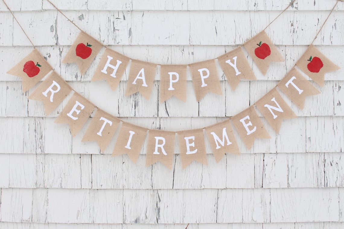 Teacher Retirement Party Decor, Teacher Retirement Banner, Retirement ...