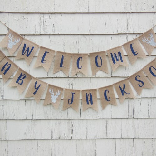 Fishing Baby Shower Custom Welcome Baby Banner Baby Boy - Etsy