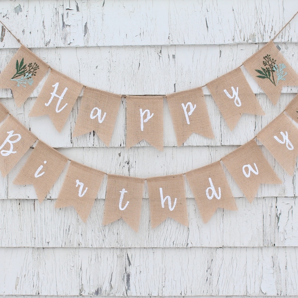 Happy Birthday Neutral Banner - Etsy