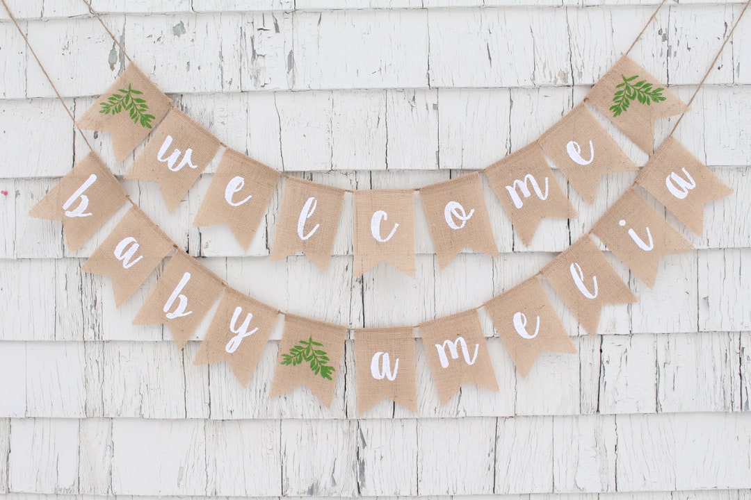 Greenery Baby Shower Banner, Greenery Shower Decorations, Baby Shower ...