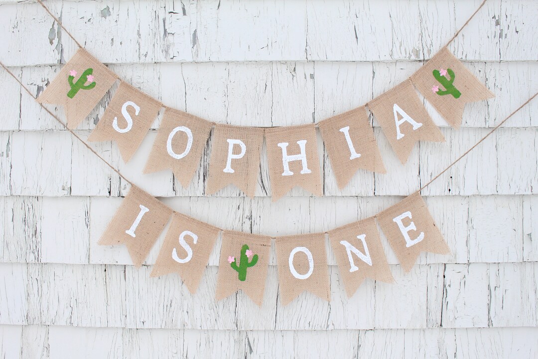 Cactus First Birthday Banner, Cactus Birthday Decorations, Custom 1st ...
