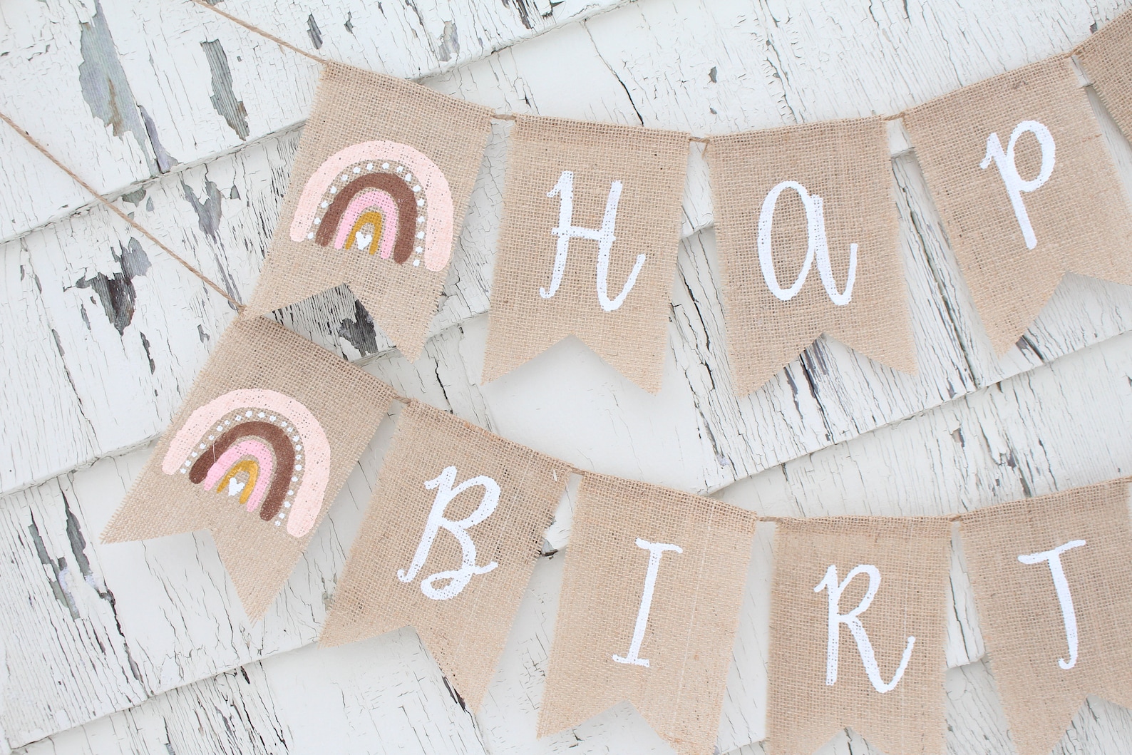 Boho Rainbow Birthday Party Decorations, Muted Rainbow Party Decor ...