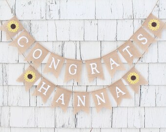 Congrats Grad Banner, Graduation Burlap Banner, College Bound ...
