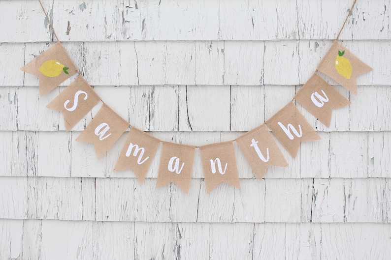 Custom Baby Name Banner Script Banner Personalized Baby - Etsy