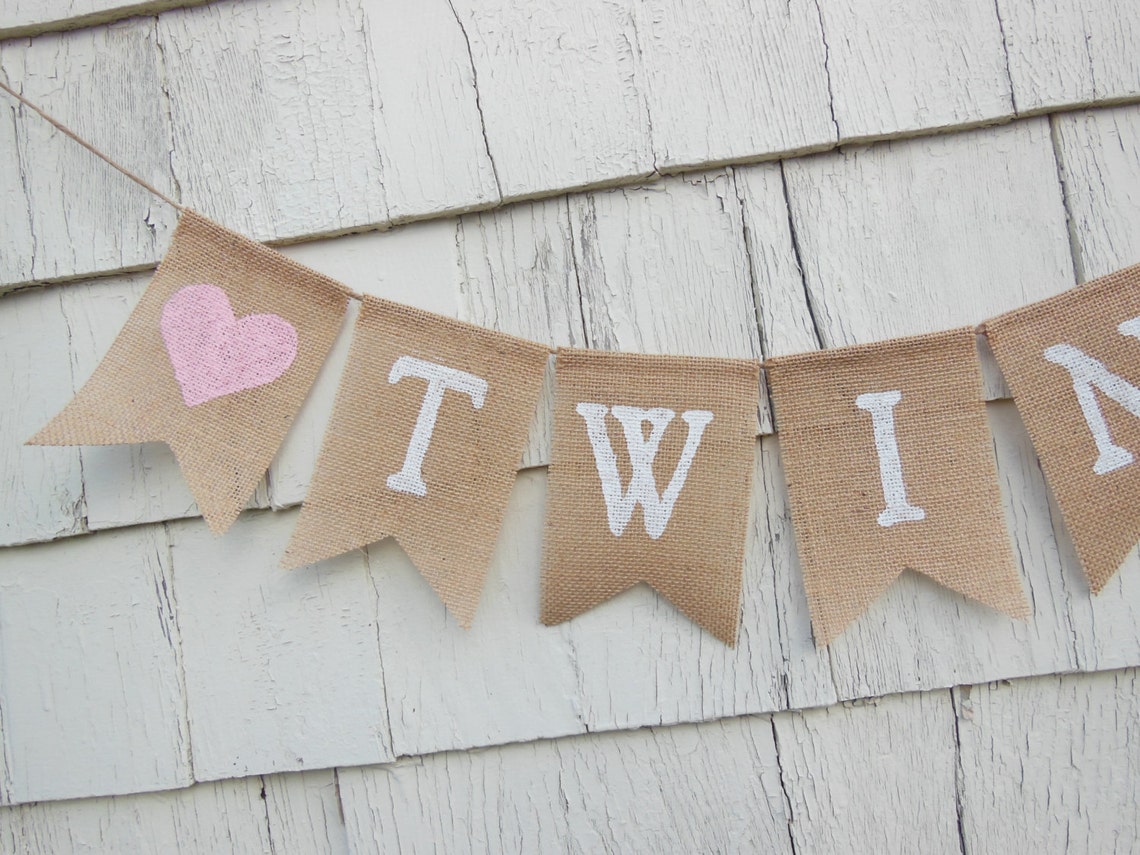 Twins Banner, Twins Bunting, Twins Baby Shower Banner, Twins Baby ...
