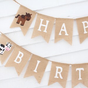 Farm Birthday Party Decorations, Barnyard Birthday Party, Happy ...