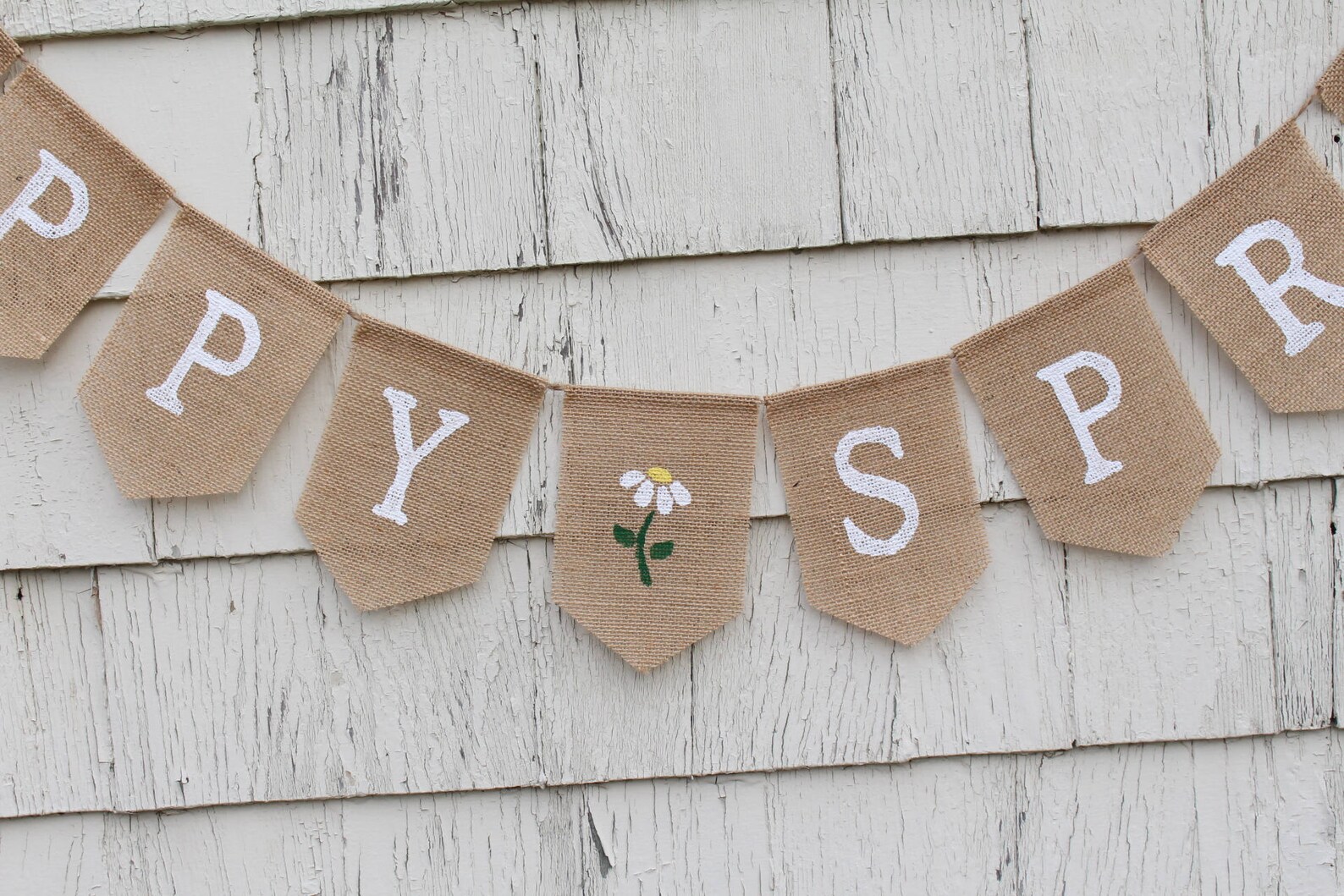 Spring Decorations, Spring Banner, Spring Burlap Bunting, Spring Sign ...